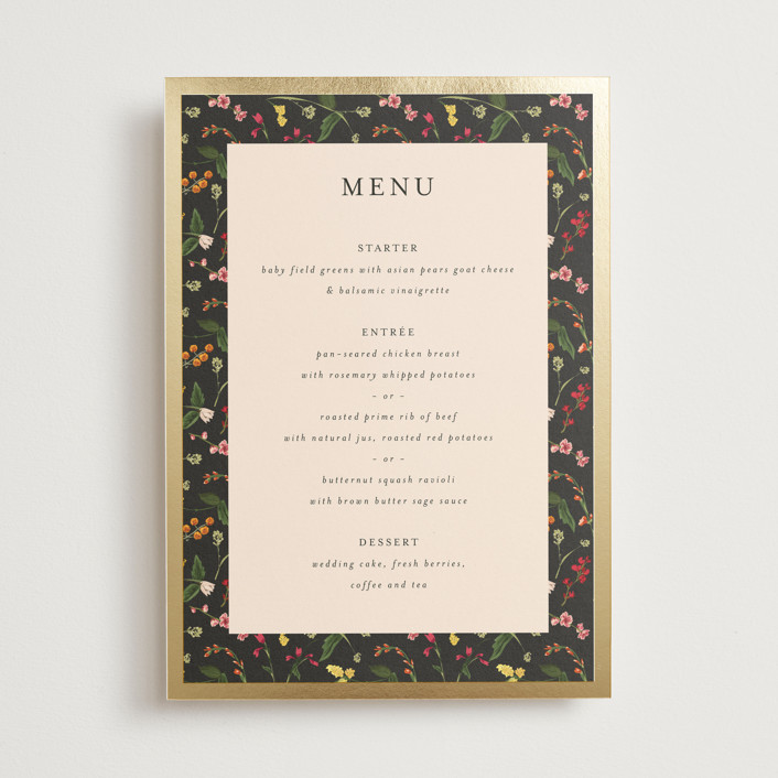 Enchanting Foil-Pressed Menus by Susan Moyal | Minted