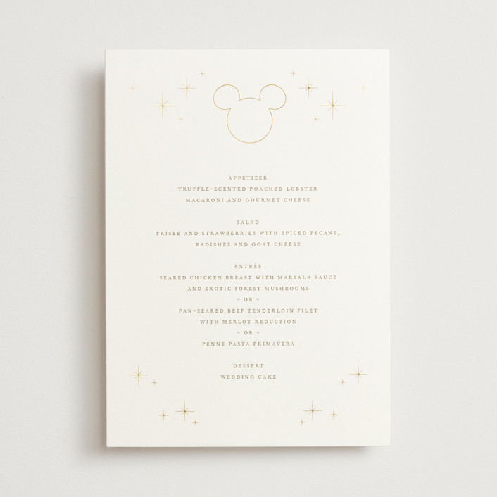 Disney's Minimal Mickey Mouse Foil-Pressed Menus by Jennifer Postorino ...