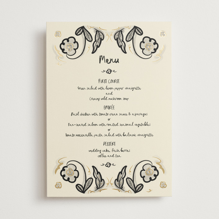 Santa Catalina Foil-Pressed Menus by Ani Somi | Minted