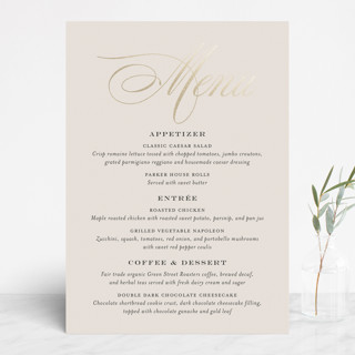 Cambridge Foil-Pressed Menus by Meagan Christensen | Minted