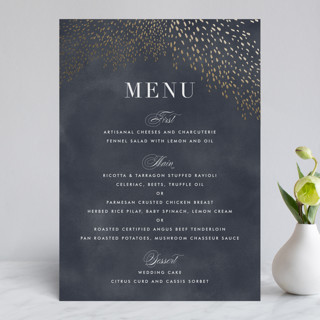 Boho Chic Foil-Pressed Menus by Kristie Kern | Minted