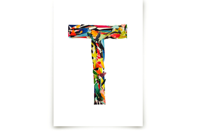 Collage letter T Fine Art Prints by Kiana Lee | Minted