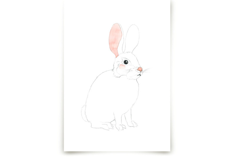 Blushing Bunny Fine Art Prints by Molly Schafer | Minted