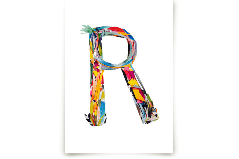 Collage letter R Fine Art Prints by Kiana Lee | Minted