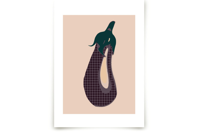 Aubergine-Vegetable Fine Art Prints by Simi Gauba | Minted