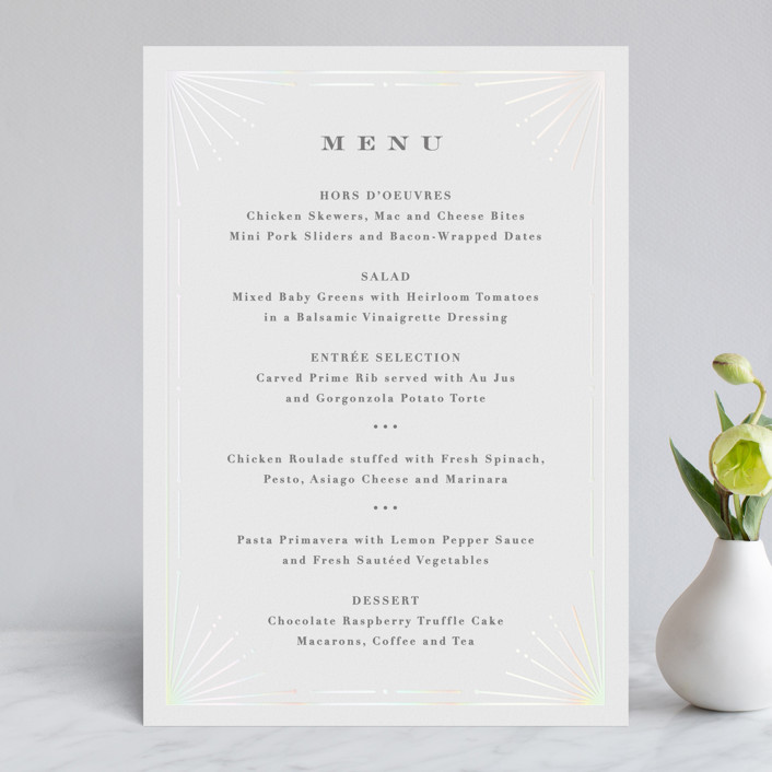 Art Deco Border Gloss-Press® Menus by Hooray Creative | Minted