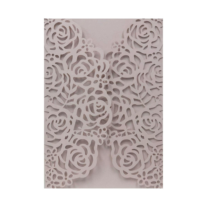 Qty of 50 Custom Blush Shimmer Rose Design Laser Cut | Other Color ...