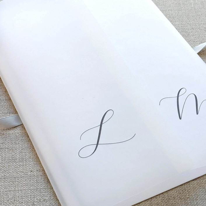 Personalized Vellum Jacket with Initials (Set of 10) Invitation Jackets ...