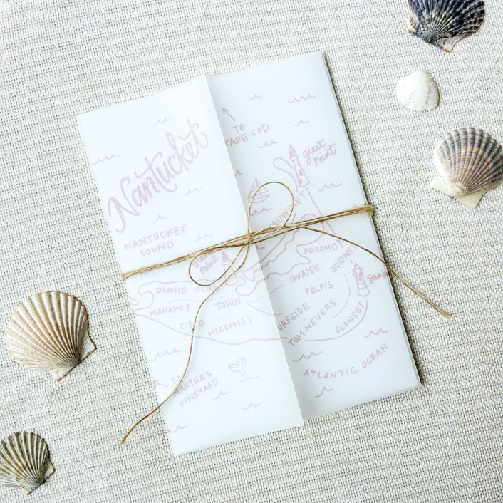 Nantucket Vellum Jackets | Set of 10 | Pink & Neutral Color Options ...