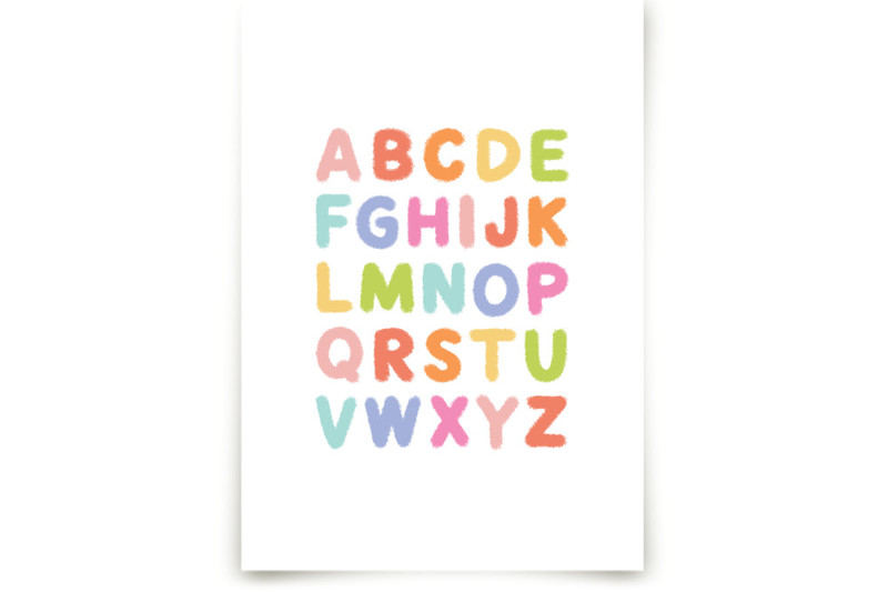 Fuzzy Alphabet Children's Art Prints by Kristen Magee | Minted
