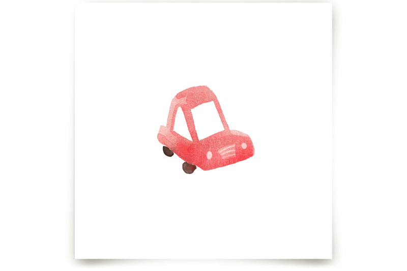 Red Car Art Children's Art Prints by Jan Dolby | Minted