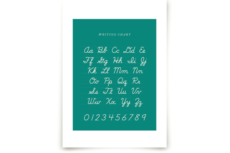Cursive Writing Chart Children's Art Prints by Ani Somi | Minted