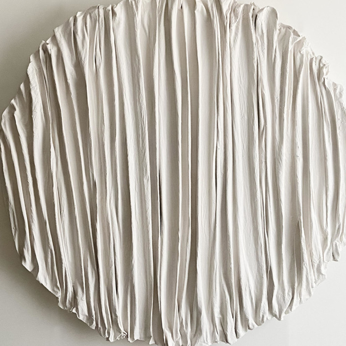 Linear on Round Original Sculpture by Kimberly George | Minted