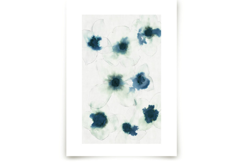 Diaphanous Petals in Blue Fine Art Prints by Kara Kosaka | Minted