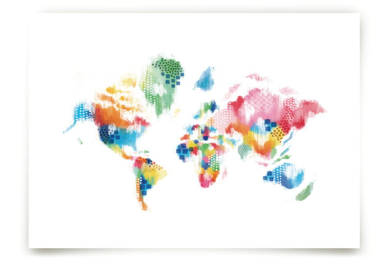 Abstract World Map Fine Art Prints by Jessie Steury | Minted