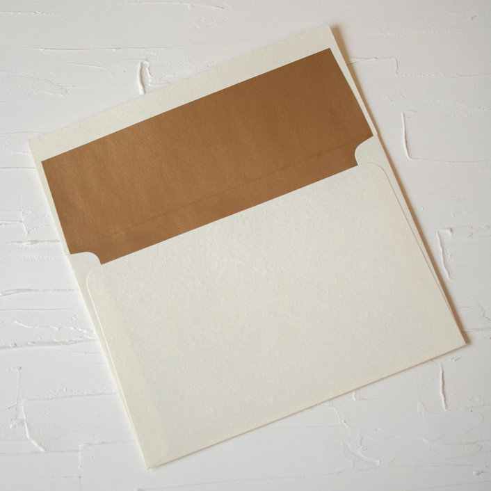 Cream Handmade Paper Regal Gold Lined Envelopes, Set of 10 Envelopes by ...