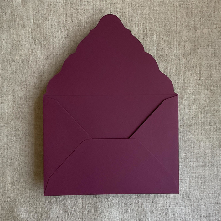 Burgundy A7 Venetian Flap Envelope | Pack of 25 Envelopes by Ivory ...