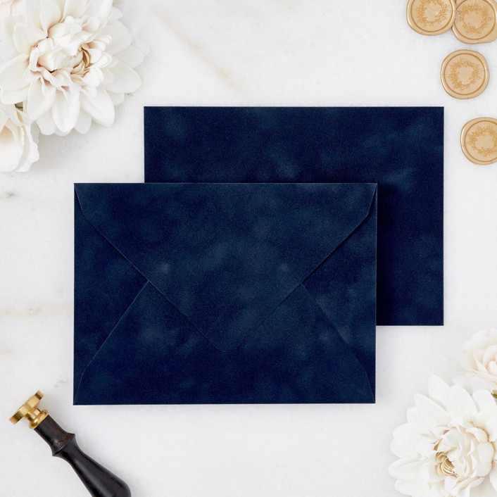Navy Velvet Envelopes Envelopes by PAPER and LACE | Minted