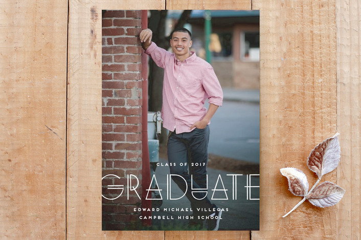 Geo Grad Graduation Announcement Custom Stationery by Amber Barkley ...
