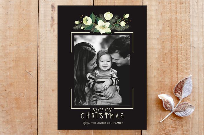 Floral and Pine Custom Stationery by Paper Sun Studio | Minted