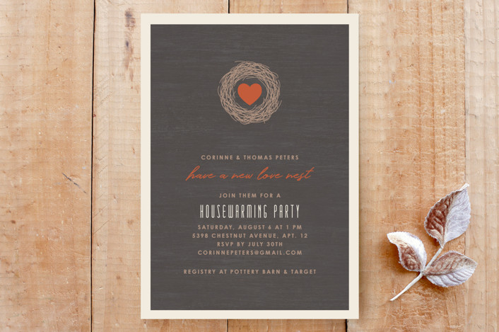 Love Nest Housewarming Invitation Custom Stationery by Amber Barkley ...