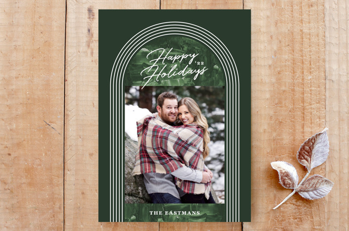 Painted Arch Holiday Photo Card Custom Stationery by Amber Barkley | Minted