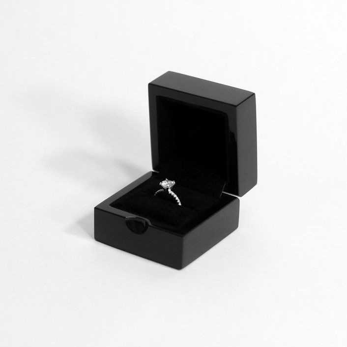 Gloss Black Ring Box Ring boxes by Soulmatebox | Minted