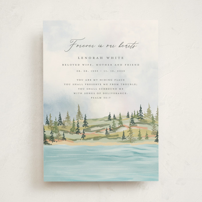 Gods Creation Memorial Cards by Petra Kern | Minted