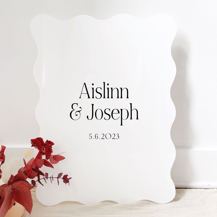 Customizable Wavy Welcome Sign Wedding Signs by Aislinn Minardi | Minted