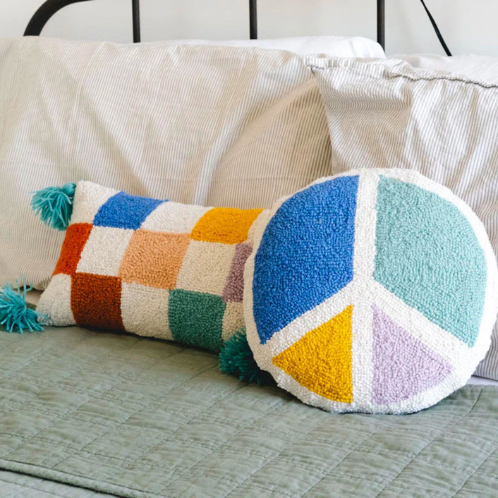Peace Shaped Hook Pillow Throw Pillows by Ampersand Design Studio | Minted
