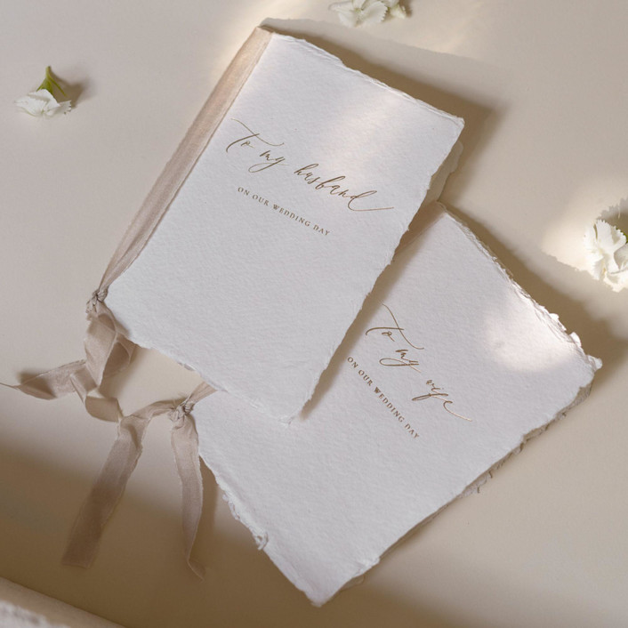 'To my husband / To my wife' Wedding Vow Books, Set of Two Wedding Vow ...