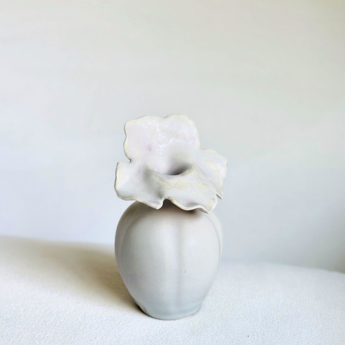 Floral Fluted Bud Vase Vases by Cloude Made | Minted