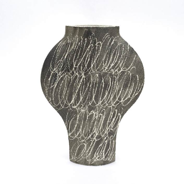 Ceramic Vase ‘Dal Negative Circles Black’ Vases by Inhee Ma | Minted