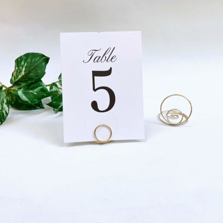 Champagne Gold Wire Circle Table Number Card Holde... | Minted