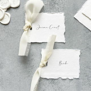Handmade Paper Tag with Ivory Ribbon | Set of 10 |... | Minted
