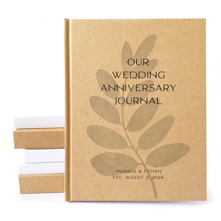 Custom Wedding Anniversary Journal · Hand Bound Couple gifts by ...