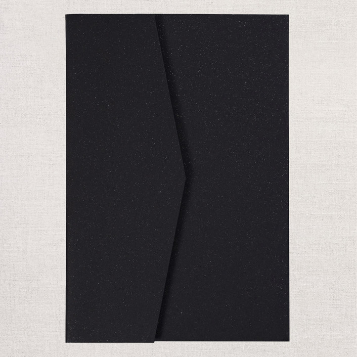 Qty of 50 Custom Black Irridescent Shimmer Simply Elegant Tri-fold ...