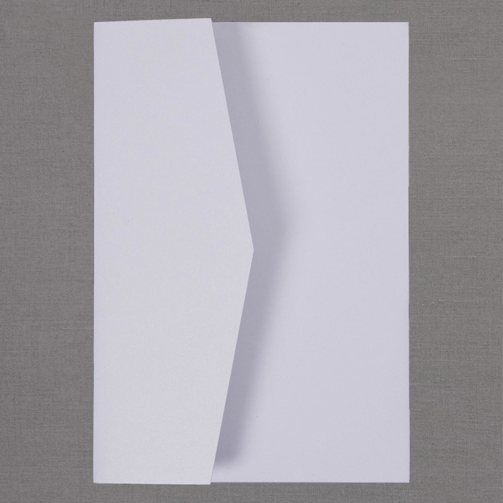 Qty of 50 Custom White Shimmer Simply Elegant Tri-fold Pocket with ...