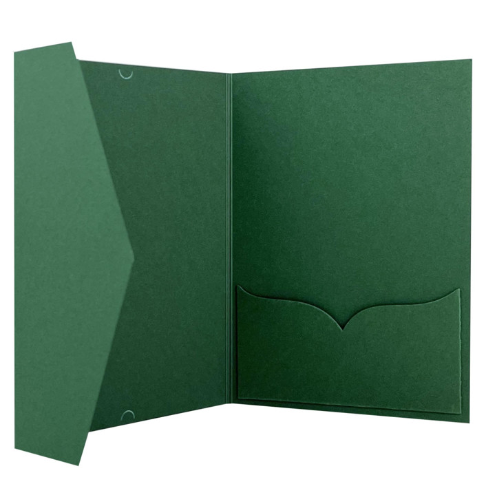 5x7 Tri-Fold Pocket Invitation | Custom Color | Set of 10 | Envelopes ...