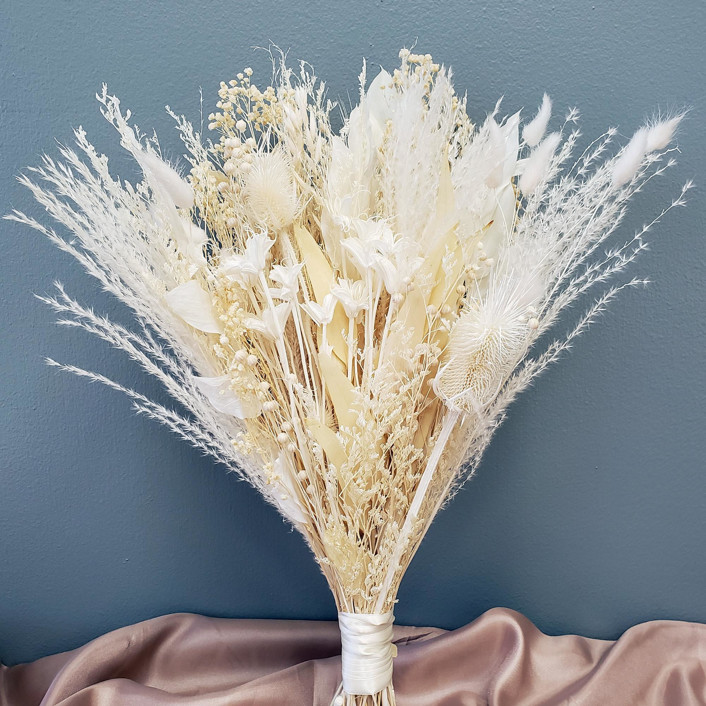 Preserved-Dried Flower Bouquet | White, Ivory Dried Florals by BLOOMINGFUL FLOWERS | Minted