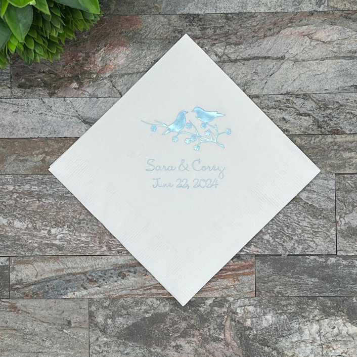 Custom Silhouette Birds Napkin - Pack of 100 Napkins by Papel Custom ...