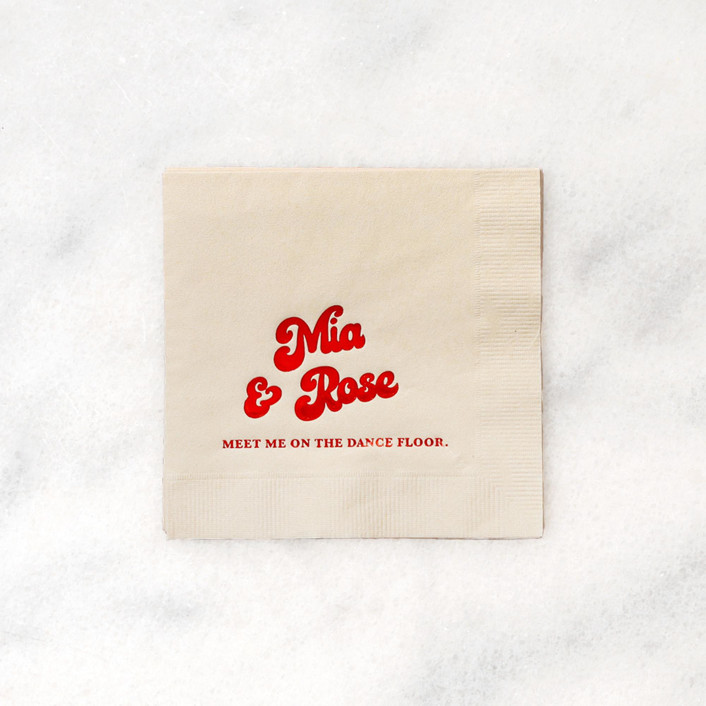 Meet Me On The Dance Floor Napkin, cocktail size, set of 100 Napkins by ...