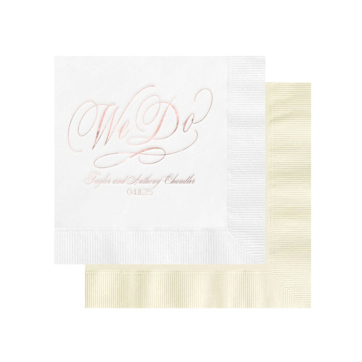 Personalized We Do Script Napkin - Pack of 100 Napkins by Papel Custom ...