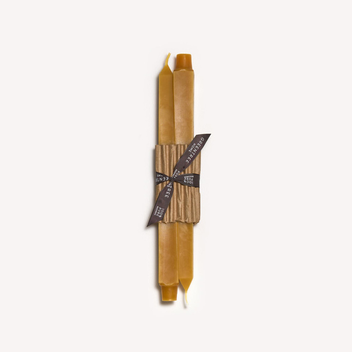12" Square Tapers (pair) Natural Candles by Jessie Green | Minted
