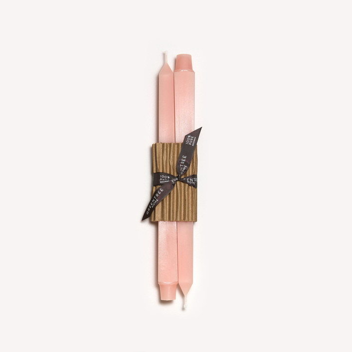 12" Square Tapers (pair) Blush Candles by Jessie Green | Minted