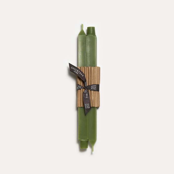 12" Square Tapers (pair) Sage Candles by Jessie Green | Minted