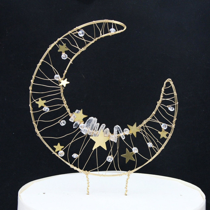 Moon and Stars Gold Metal Cake Topper Cake Toppers by BE something new ...