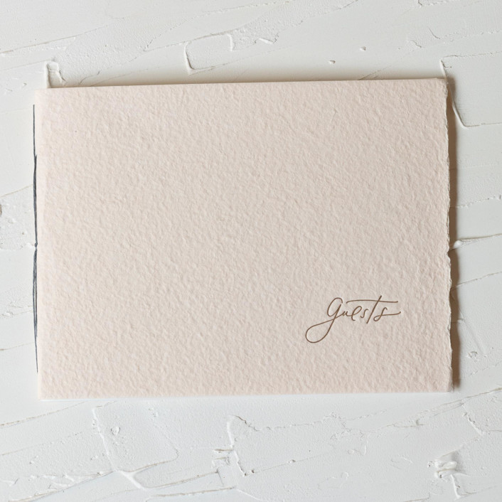 Blush Handmade Paper Letterpress Guest Book Guest books by Jennifer and ...