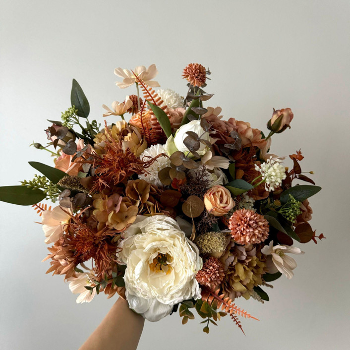 Bridal Brown Fall Design Wild Flowers Faux Florals by Bird of Paradise ...