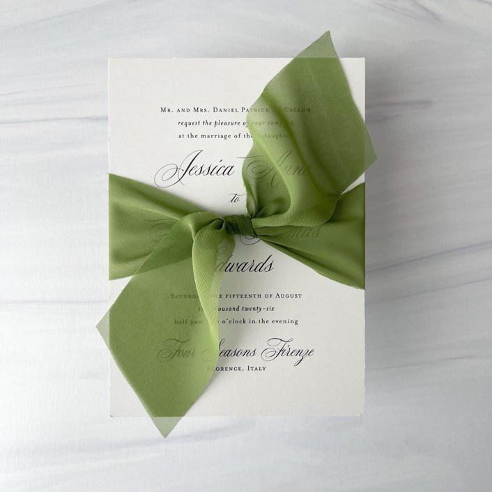 2" Signature Sheer Ribbon - Deep Chartreuse Ribbons by Honey Silks Co ...